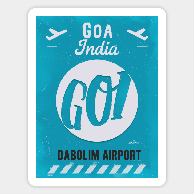 GOI Dabolim airport - Airport Code - Sticker | TeePublic