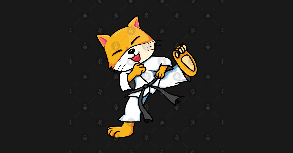 Cute Karate Fighting Fox/Wolf Animal - Karate Fox - T-Shirt | TeePublic