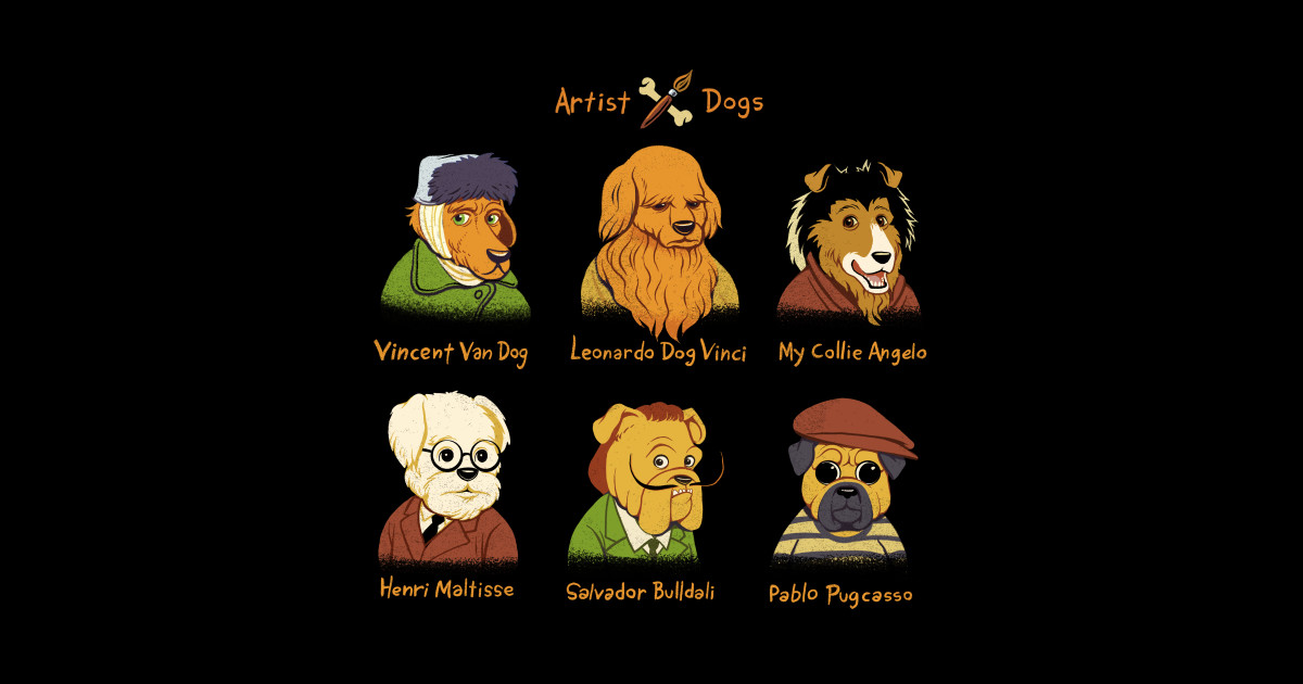 Artist Dogs - Dogs - Sticker | TeePublic