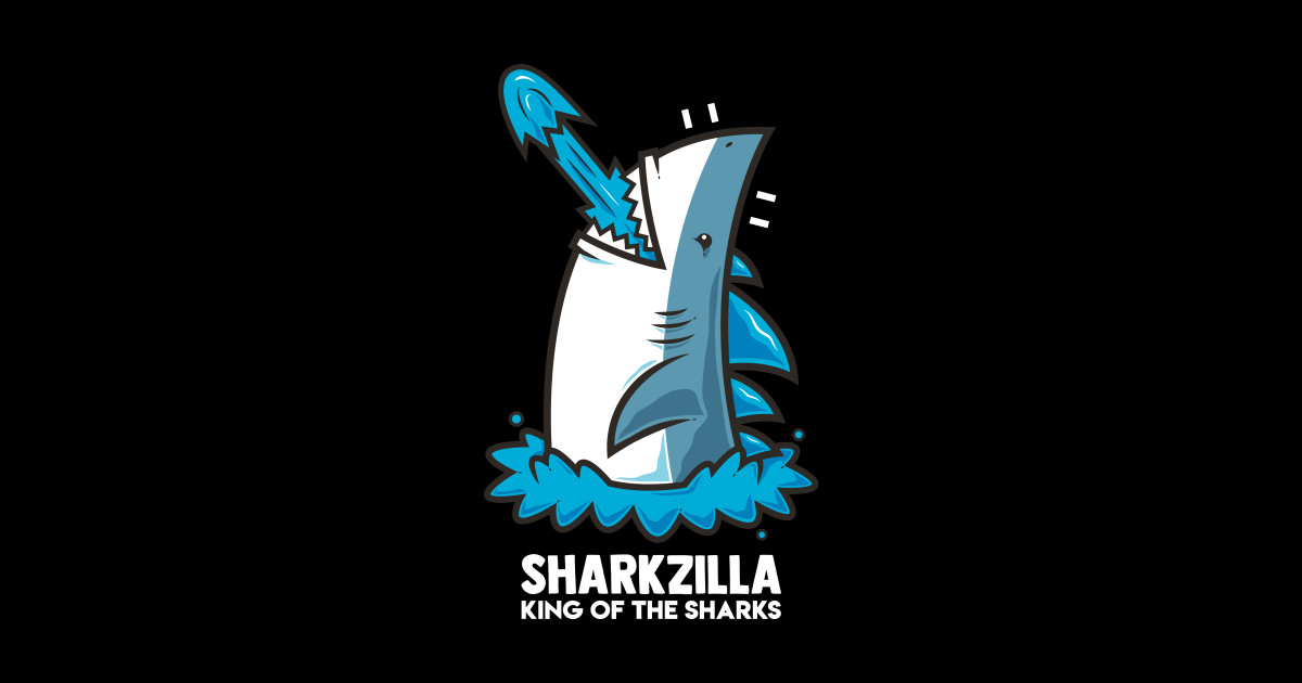 SHARKZILLA - Shark - Sticker | TeePublic