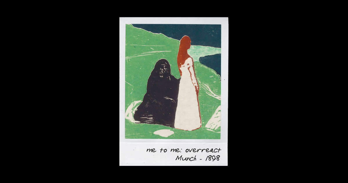 munch - me to me meme - Me To Me Meme - Sticker | TeePublic