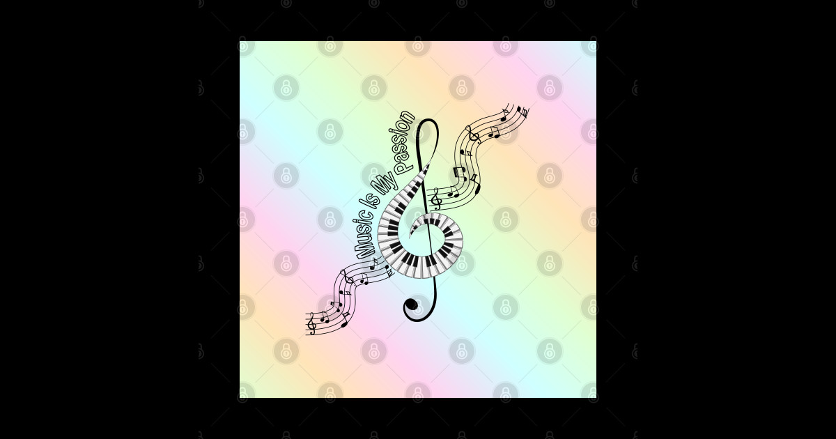 Treble Clef Piano - Musical Notes - Treble Clef Piano - Sticker | TeePublic