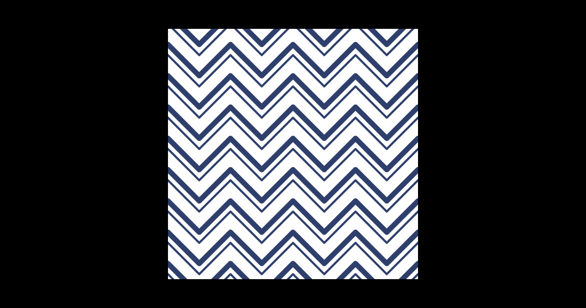Blue Abstract Zigzag Lines - Blue Abstract Zigzag Lines - Sticker ...
