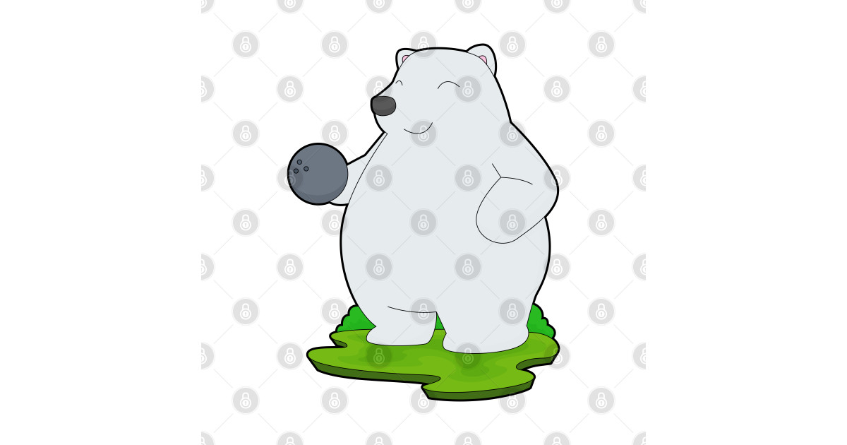 Polar bear Bowling Bowling ball - Bowling - T-Shirt | TeePublic