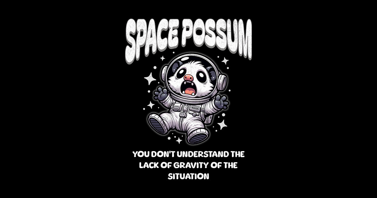 Funny Space Possum Astronaut - Funny Possum - Sticker | TeePublic