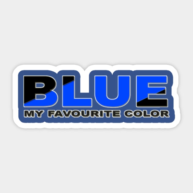 BLUE-MY-FAVORITE-COLOR - Blue My Favorite Color - Sticker | TeePublic