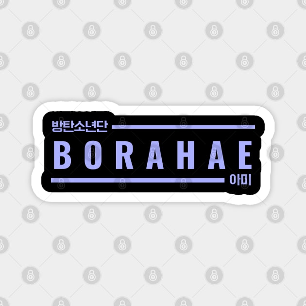 Borahae BTS ARMY in Hangul 방탄소년단 아미 - Borahae Bts Army - Magnet | TeePublic