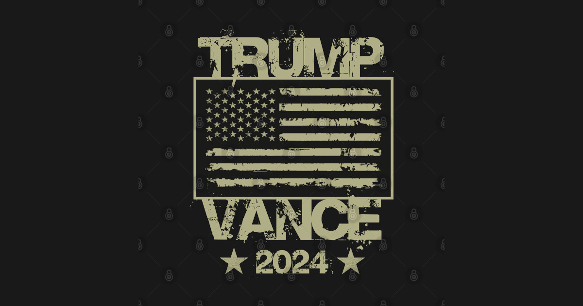 Trump Vance USA Flag 2024 - Trump Vance 2024 - T-Shirt | TeePublic