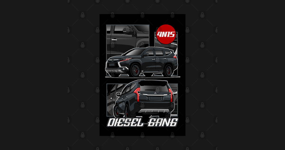 Black Pajero Diesel Gang - Artdesigns - T-Shirt | TeePublic