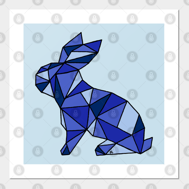 Geometric Rabbit - Rabbit - Posters and Art Prints | TeePublic