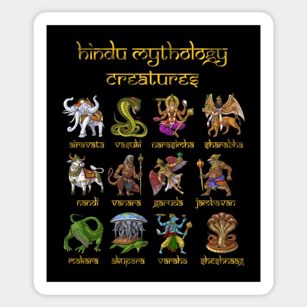 Hindu Mythical Creatures - Hindu Gods - Sticker | TeePublic