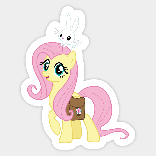 Fluttershy and Angel Bunny - My Little Pony - Sticker | TeePublic