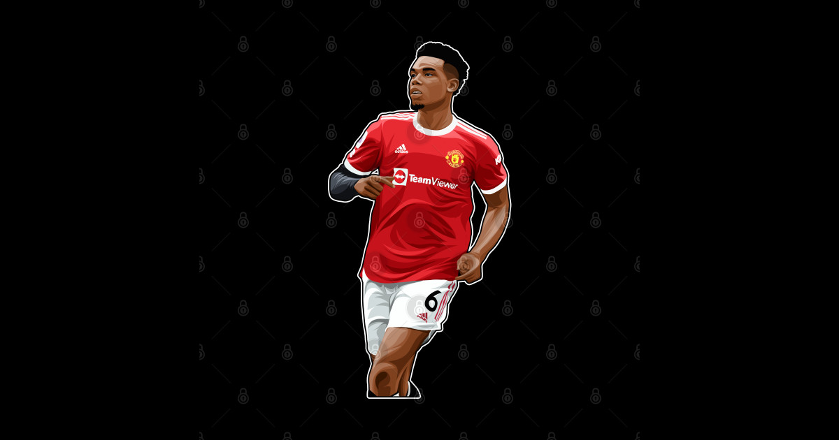 Paul Pogba #6 In Action - Paul Pogba - Sticker | TeePublic