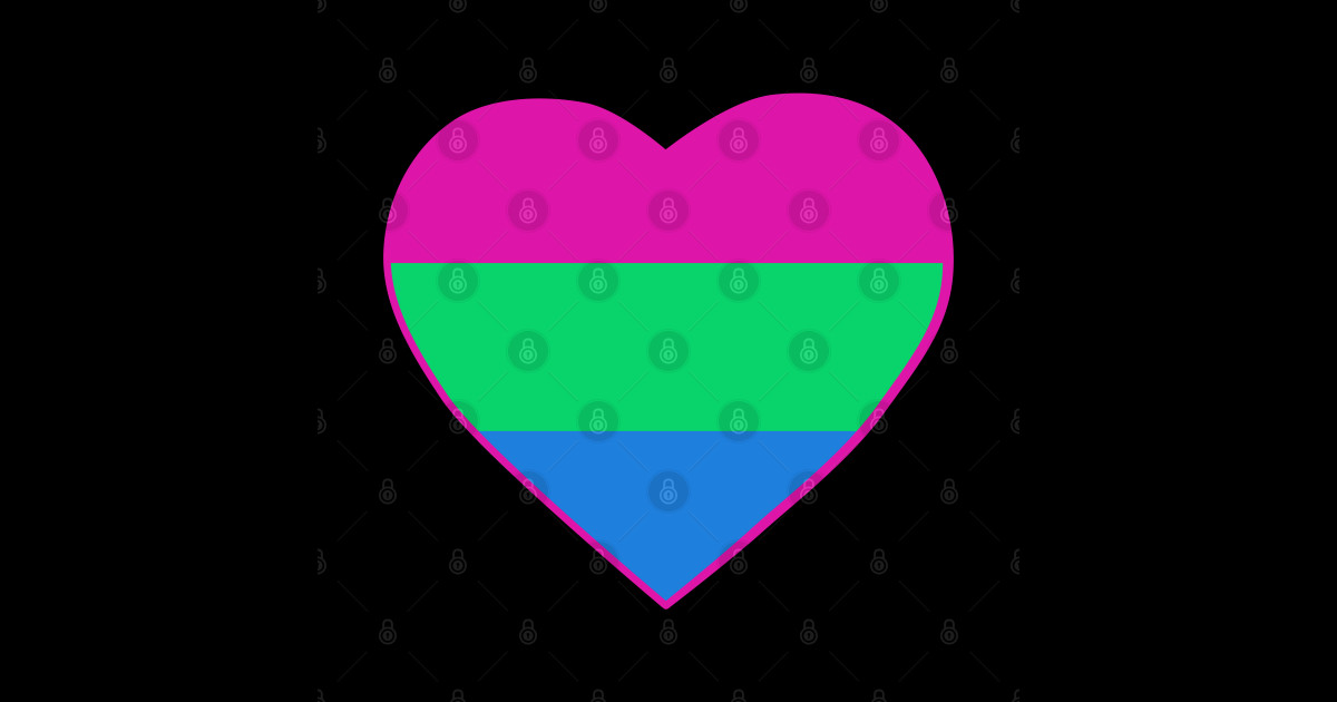 Pride Flag Heart Polysexual - Pride Month - Sticker | TeePublic