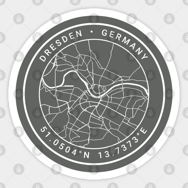 Dresden Map - Dresden - Sticker | TeePublic
