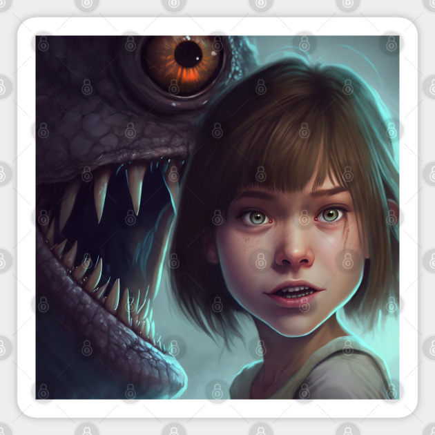 Monster eating girl, - Monster Eating Girl - Sticker | TeePublic