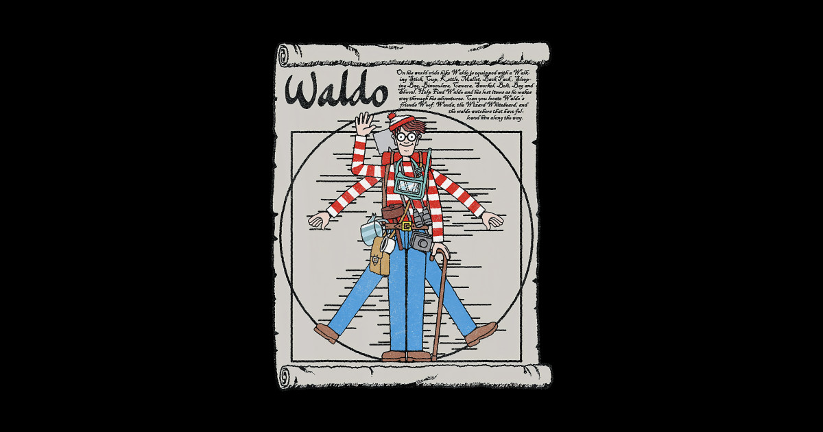 On A Scroll - Wheres Cartoon Waldo - Sticker | TeePublic