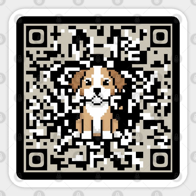 Puppy dog QR code - Dog - Sticker | TeePublic