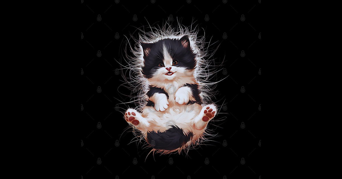 funny cat art print. This cute Cat Art Design for cat lover - Funny Cat ...