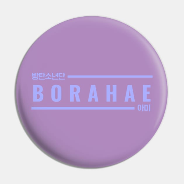 Borahae BTS ARMY in Hangul 방탄소년단 아미 - Borahae Bts Army - Pin | TeePublic
