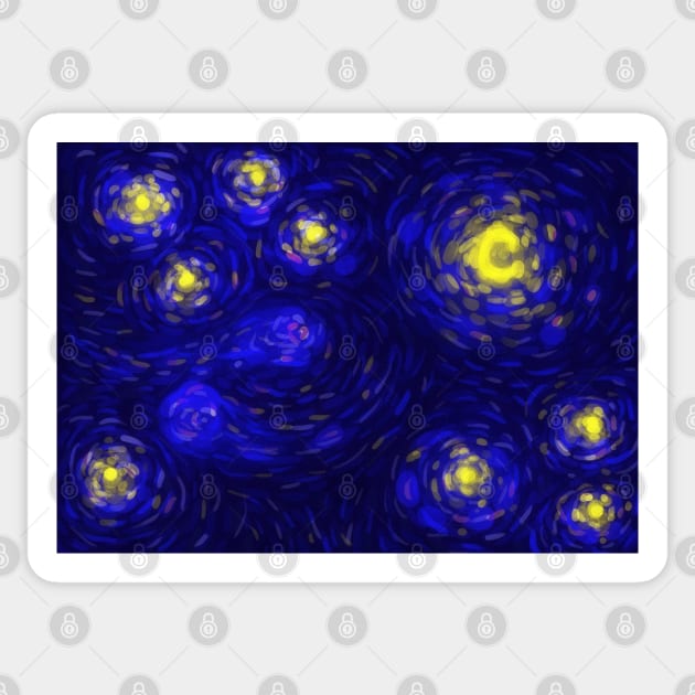 Starry night sky - Starry Night - Sticker | TeePublic