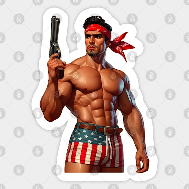 Pin-Up Guy - Tactical - Sticker | TeePublic