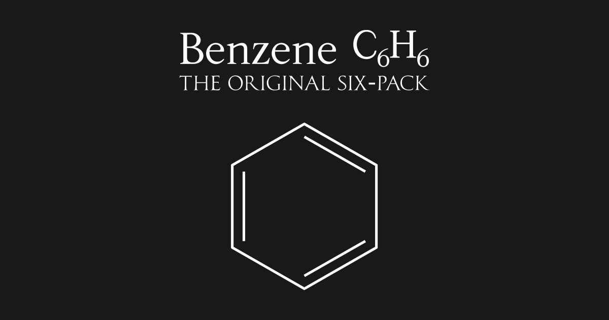 Benzene - The original six-pack - Chemistry - T-Shirt | TeePublic