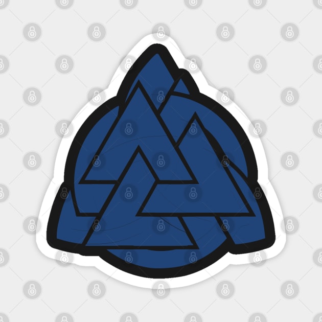 Blue Triquetra Valknut Symbol - Triquetra - Magnet | TeePublic