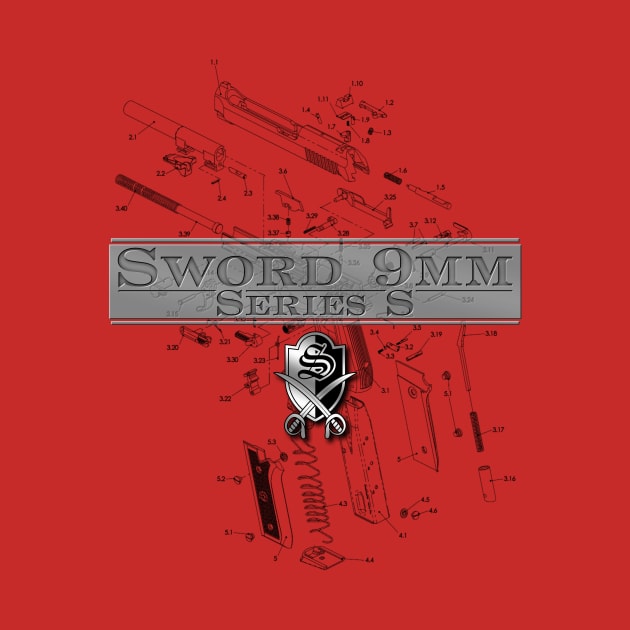 Sword 9mm Series S Diagram - Verona Beach - T-Shirt | TeePublic