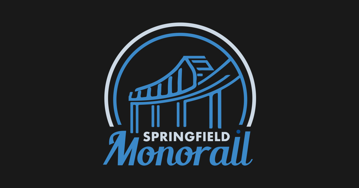 Springfield Monorail - Simpsons - T-Shirt | TeePublic