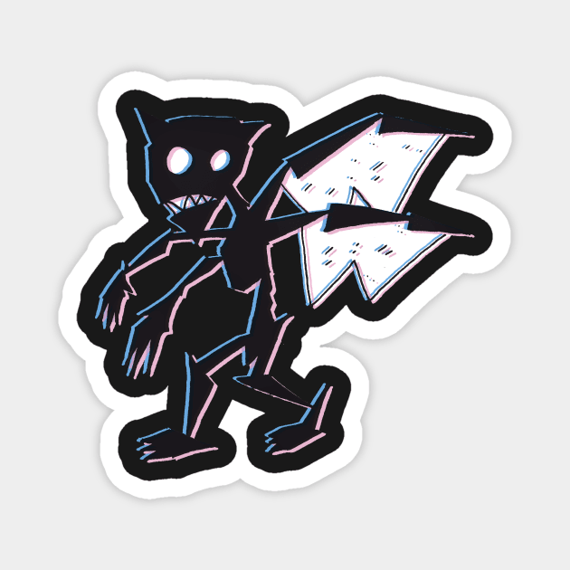 Imp Gargoyle AESTHETIC Pink Blue Fake 3d Demon with Wings - Imp ...