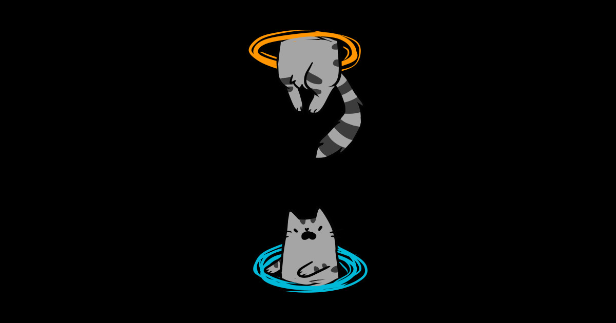 Portal Cat - Video Game - Magnet | TeePublic