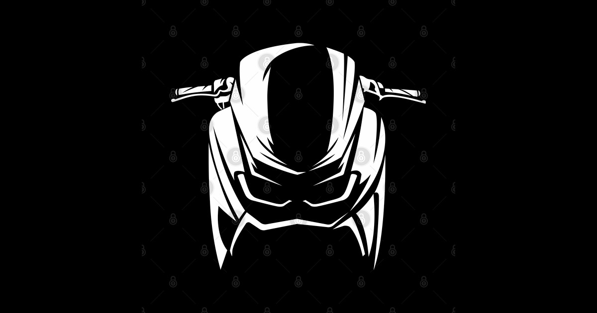 Scooter Matic Motorcycle Silhouette Front View - Scooter Motorcycle ...