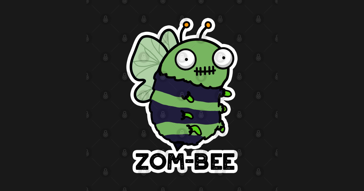 Zom-bee Cute Halloween Zombie Bee Pun - Zombie Pun - T-Shirt | TeePublic