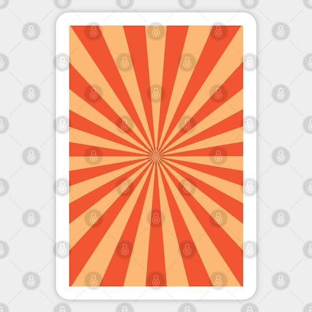 Orange sun ray pattern - Rays - Sticker | TeePublic