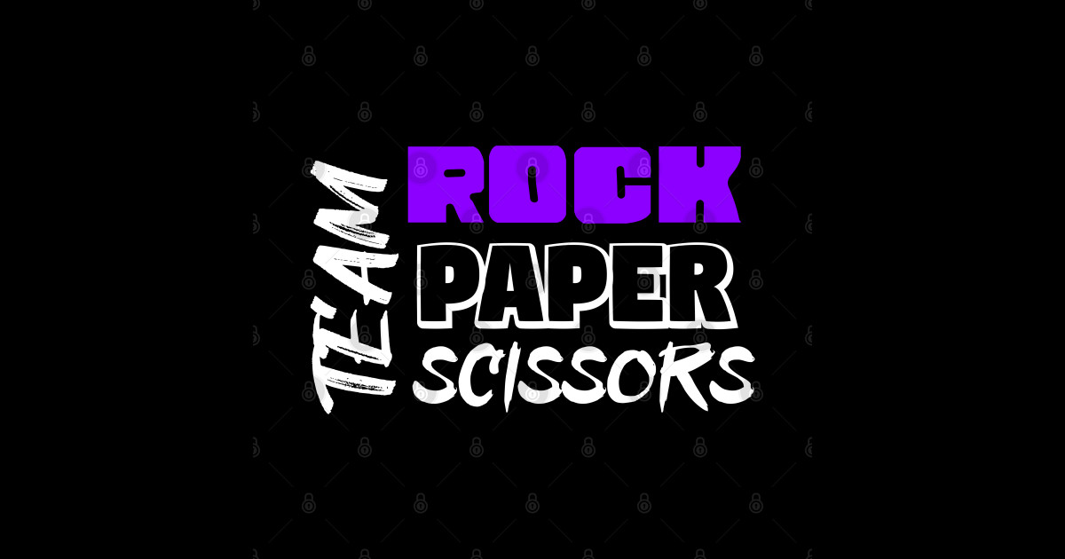 Team Rock - Rock Paper Scissors - Gamer Quote - Team Rock - Posters and ...