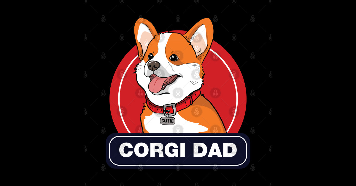 Corgi Dad - Corgi Dad - Sticker | TeePublic
