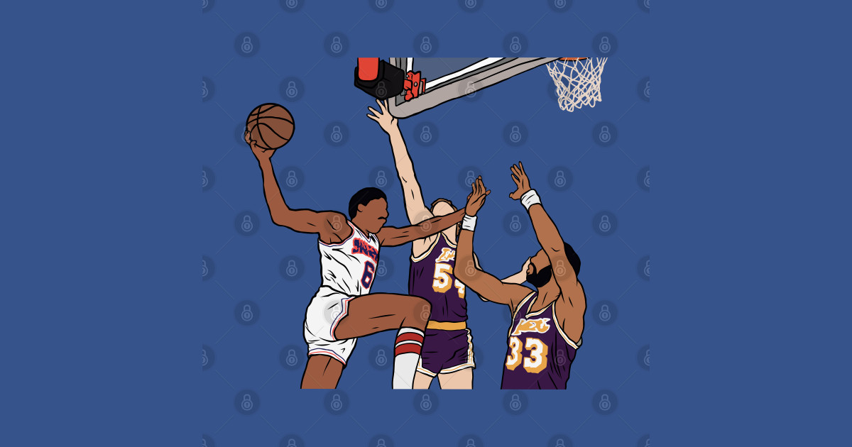 Dr. J Iconic Reverse Layup - Nba - T-Shirt | TeePublic