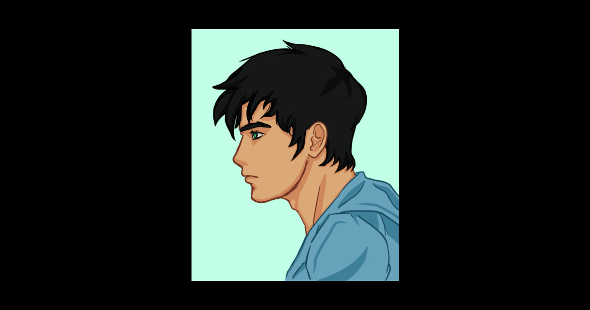 Percy Jackson - Side Profile - Percy Jackson - Sticker | TeePublic