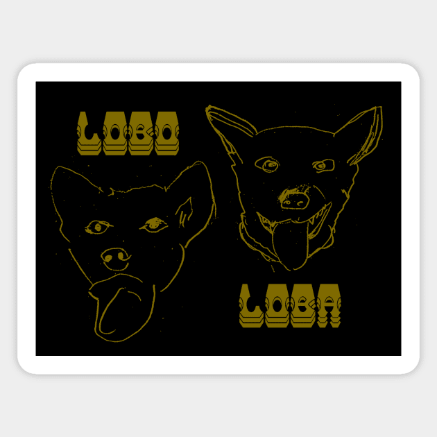 Lobo Loba doodle - Wolf - Sticker | TeePublic
