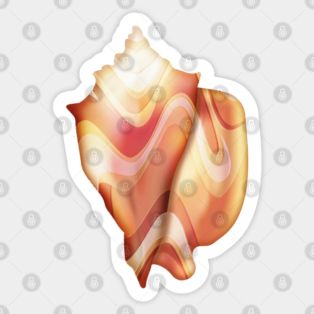 Stylized Seashell in Digital Rough Pastels // V2 // Earth Tones with ...