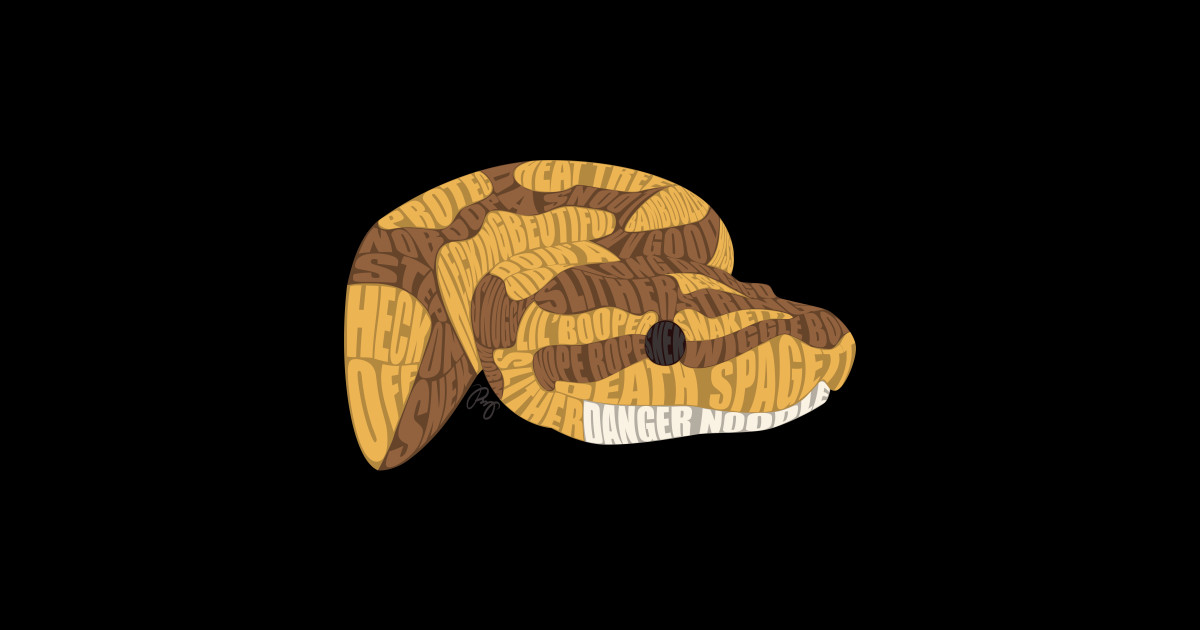 Ball Python Word Art - Snek - Sticker | TeePublic
