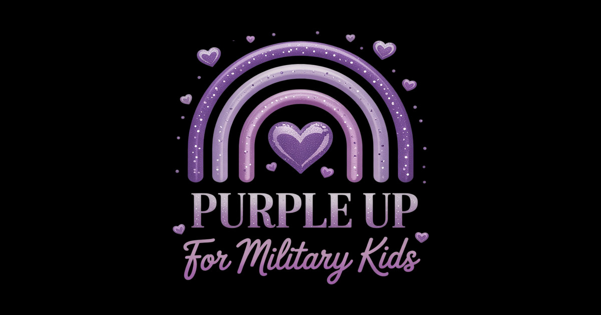 Purple Up for Military Kids Month Military Child Rainbow - Purple Up ...