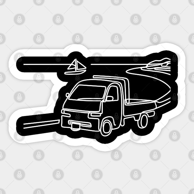 Kei Truck Line Art - Kei Truck - Sticker | TeePublic