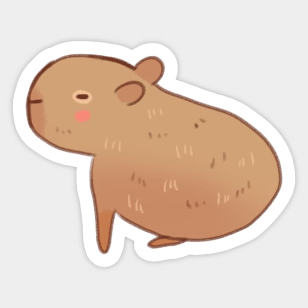 Cute Capybara art - Capybara - Sticker | TeePublic