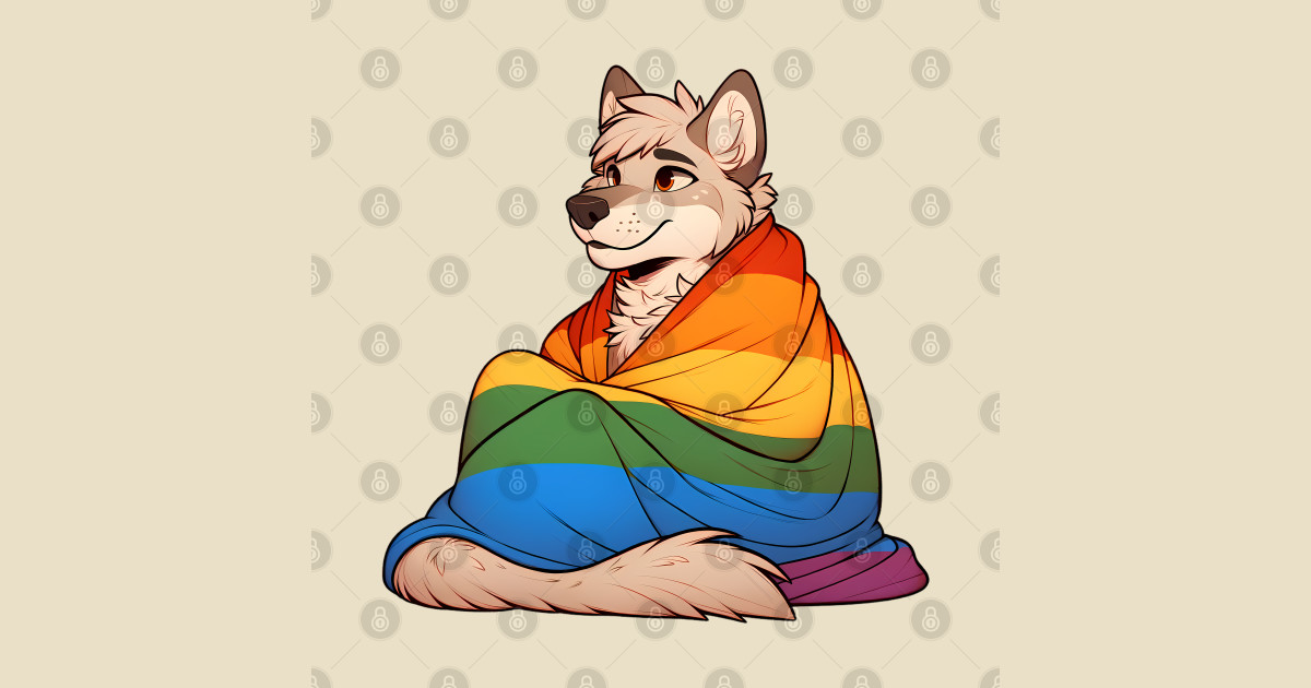 Comfy Womfy Furry Pride Coyote LGBTQ Rainbow - Furry - T-Shirt | TeePublic