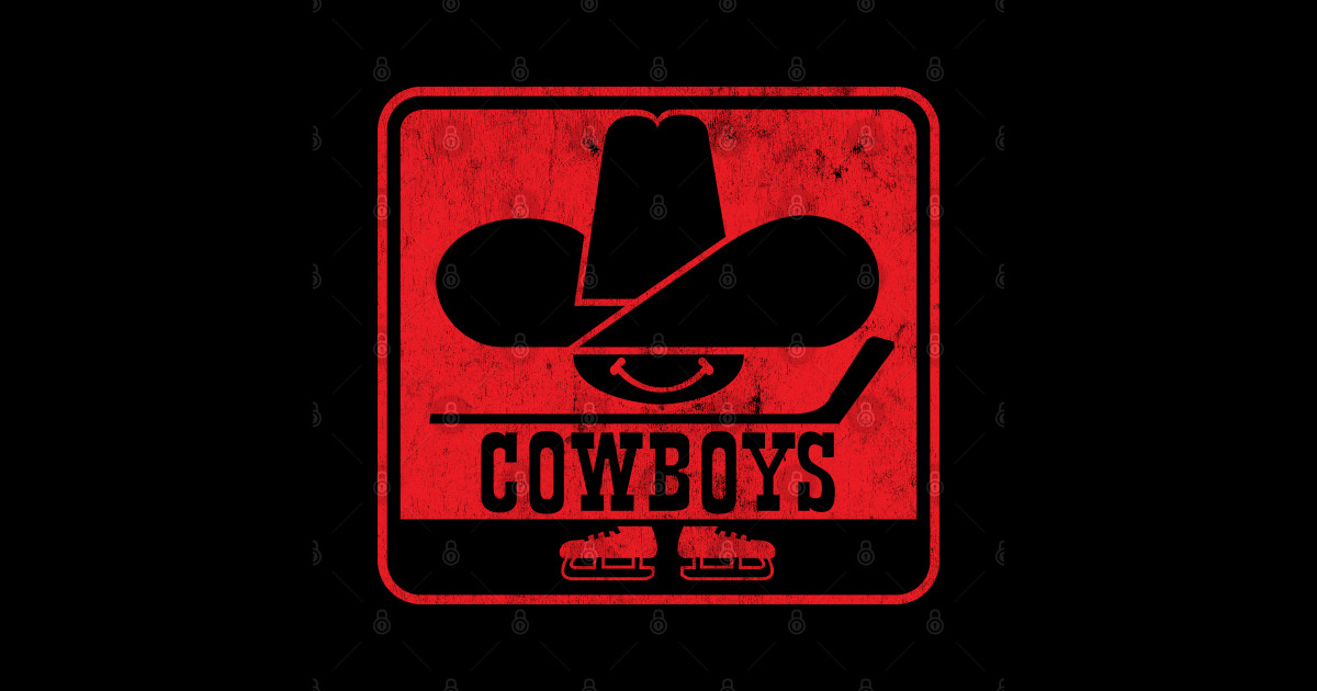 The Calgary Cowboys --- Hockey Team - Calgary - Sticker | TeePublic