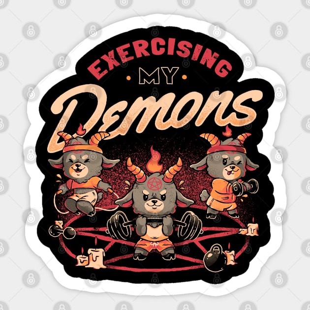 Exercising My Demons - Cute Evil Dark Funny Baphomet Gift - Sarcasm ...