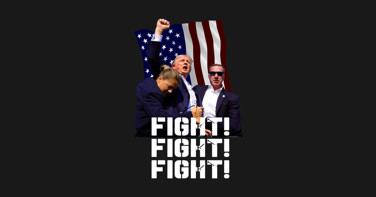 Trump Fight Fight Fight, Trump Defiant, Trump Shot Fist Pump - Trump ...