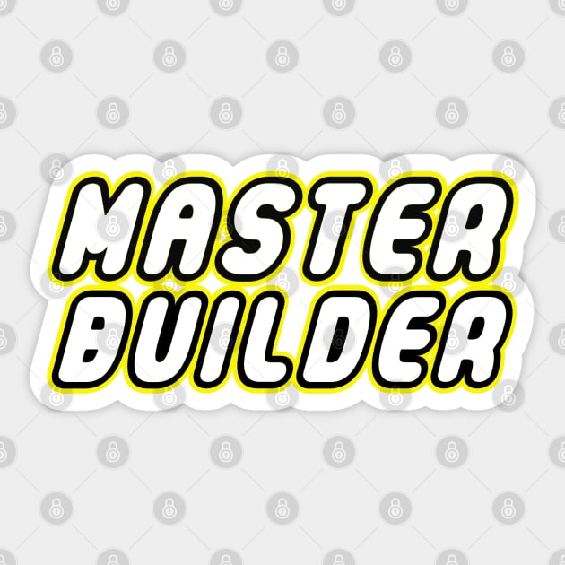MASTER BUILDER - Minifig - Sticker | TeePublic
